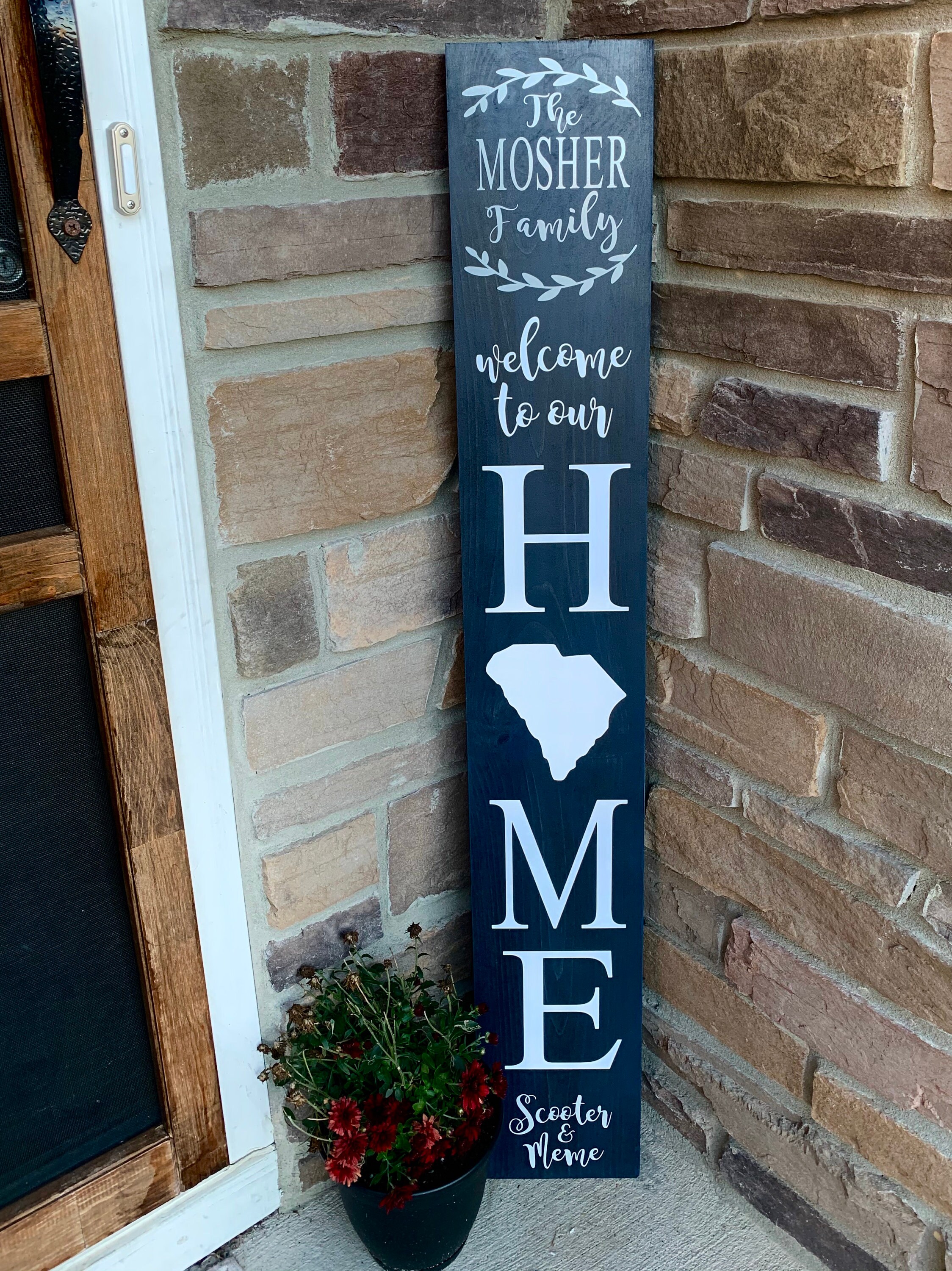 Home State Front Porch Sign Personalized Porch Sign Wood | Etsy