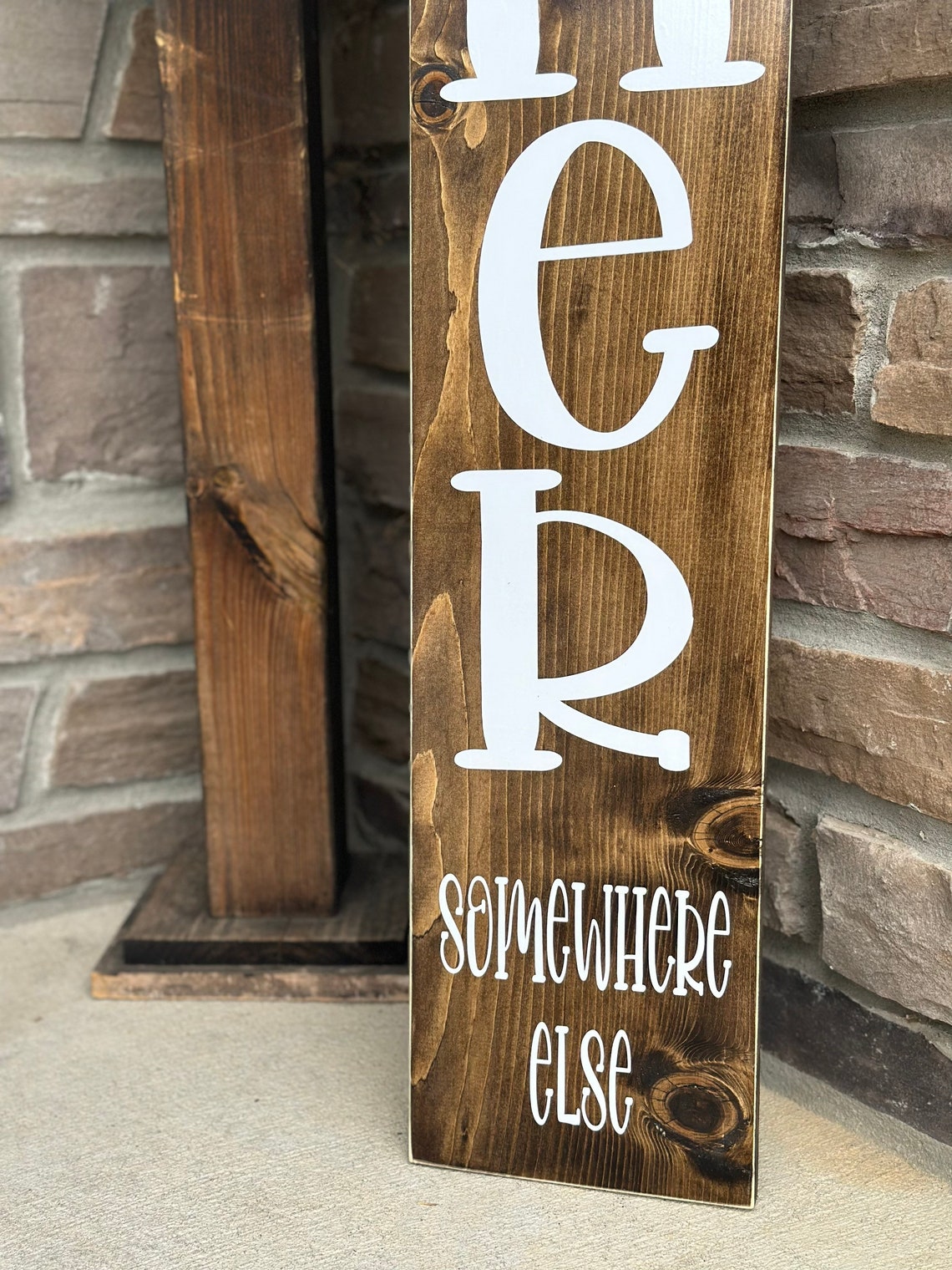 Gather Somewhere Else Wood Porch Sign: Funny Farmhouse Decor - Etsy
