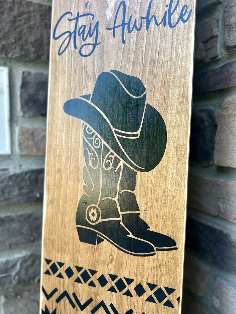 Western Porch Sign: Aztec Southwestern Wood Welcome Sign - Etsy
