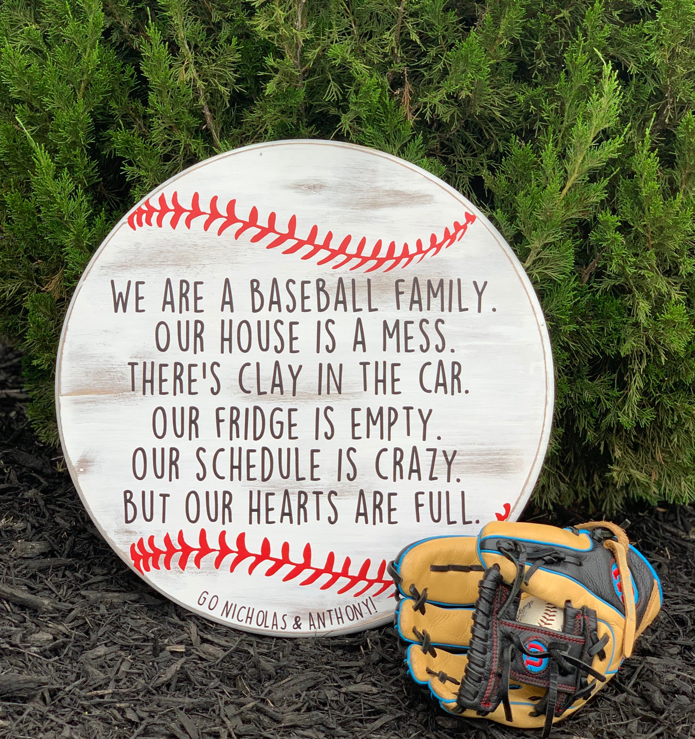 Baseball Family Door Hanger Sign Baseball Life Baseball | Etsy