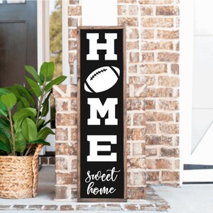 Football Porch Sign | Football Family Decor | Home Sweet Home Welcome ...