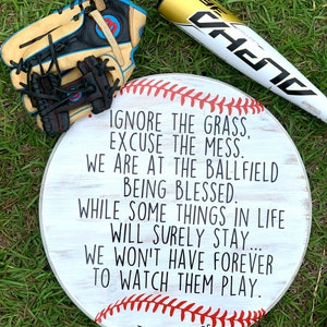 Baseball Family Sign: Distressed Wood Door Hanger, Coach Gift - Etsy