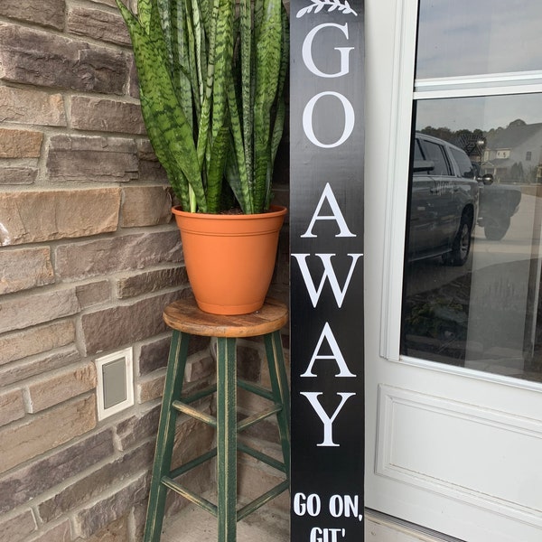 Go Away Porch Sign - Etsy