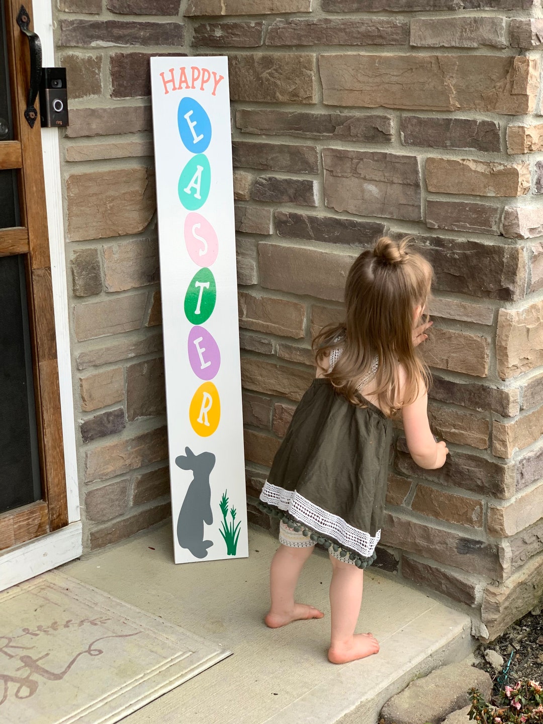 Happy Easter Front Porch Leaner Sign - Etsy