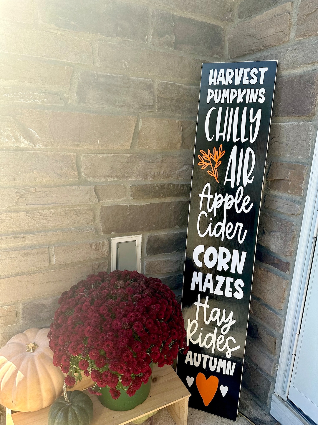 Fall Favorites Front Porch Leaner Sign, Fall Autumn Porch Sign, Happy ...