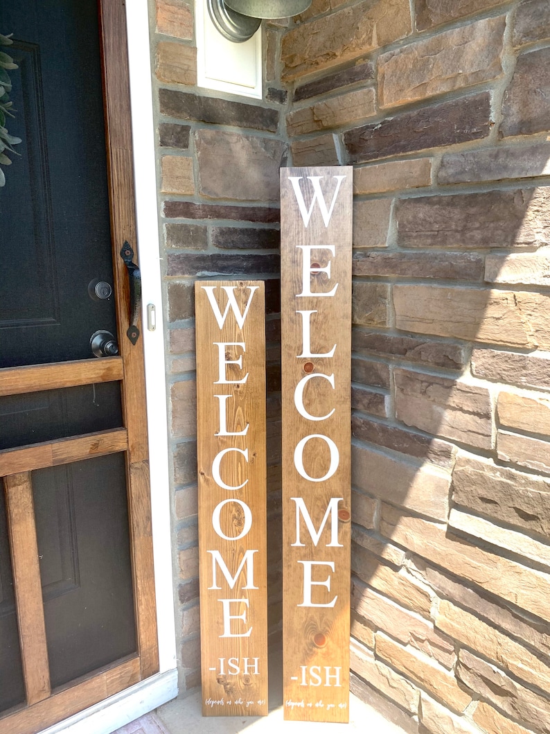 Welcome ISH Porch Sign Unwelcome Go Away Sign Wood - Etsy