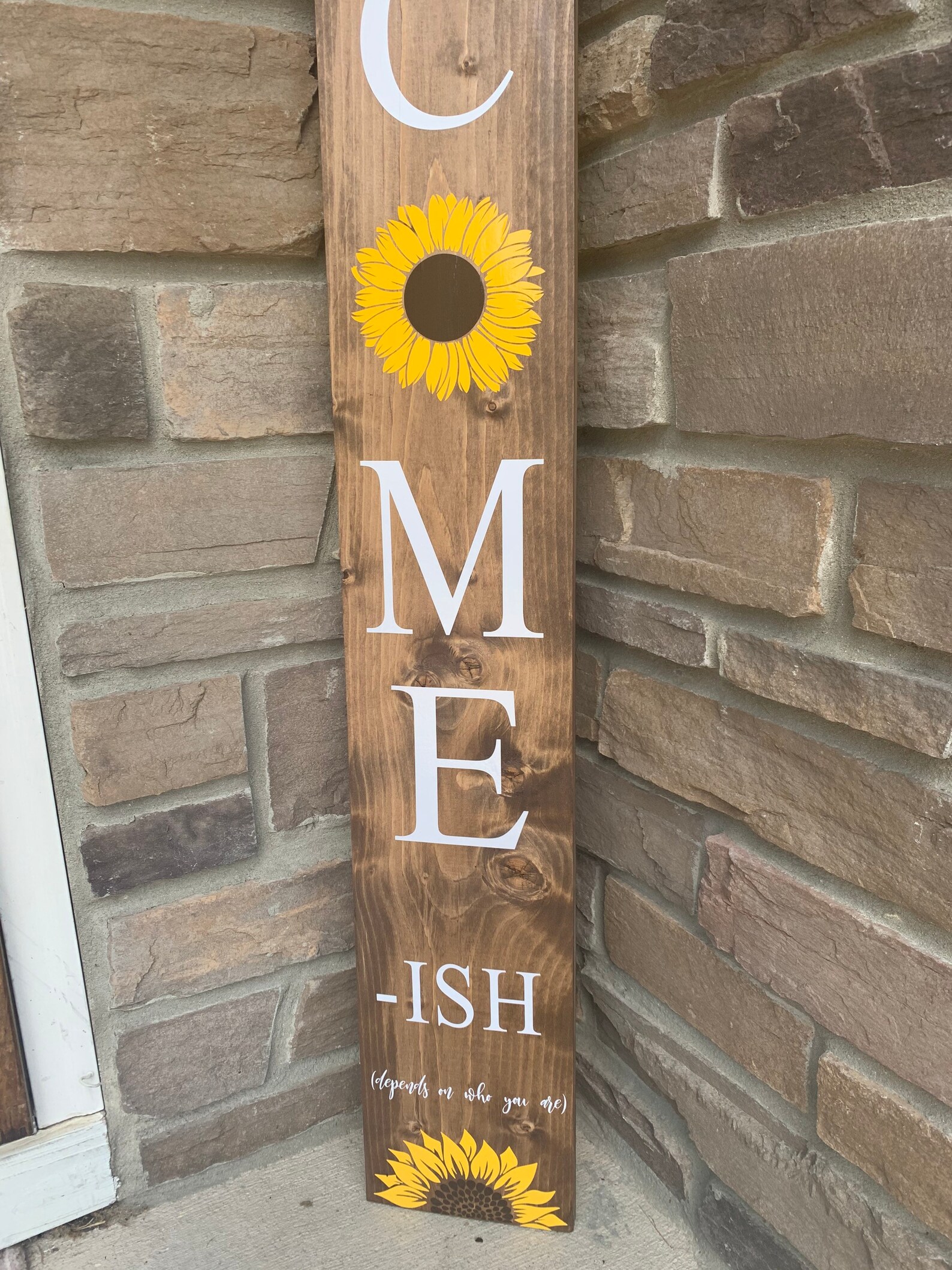 Sunflower Porch Decor Welcome ISH Sign Wood Welcome Sign - Etsy