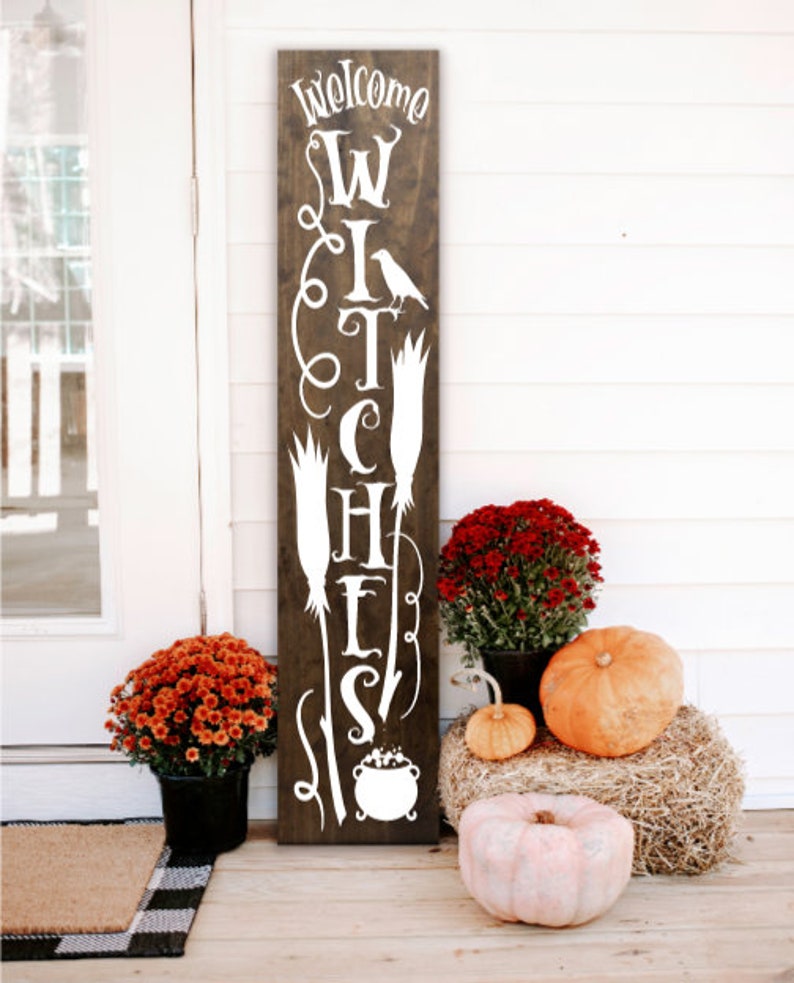 Welcome Witches Halloween Porch Sign: Fall Decor - Etsy