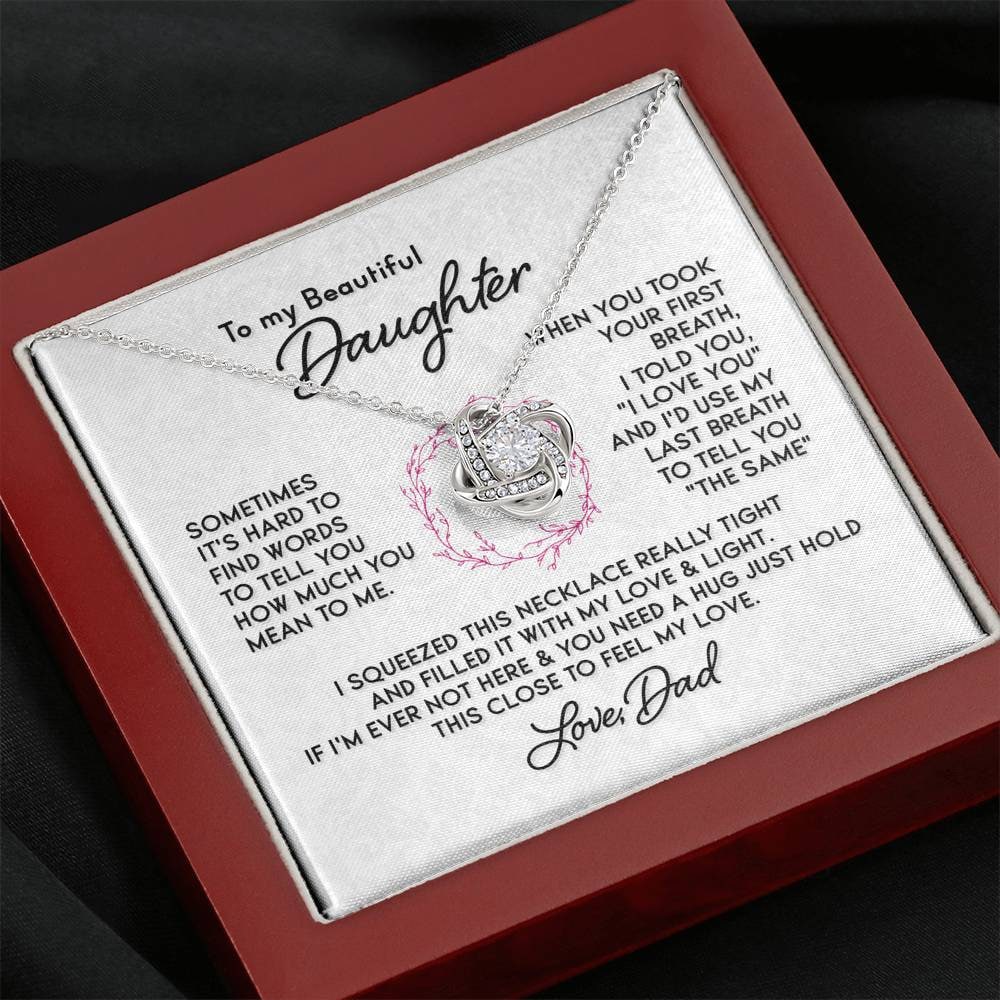 Beautiful Gift for Daughter From Dad first Breath Unique Necklace With ...