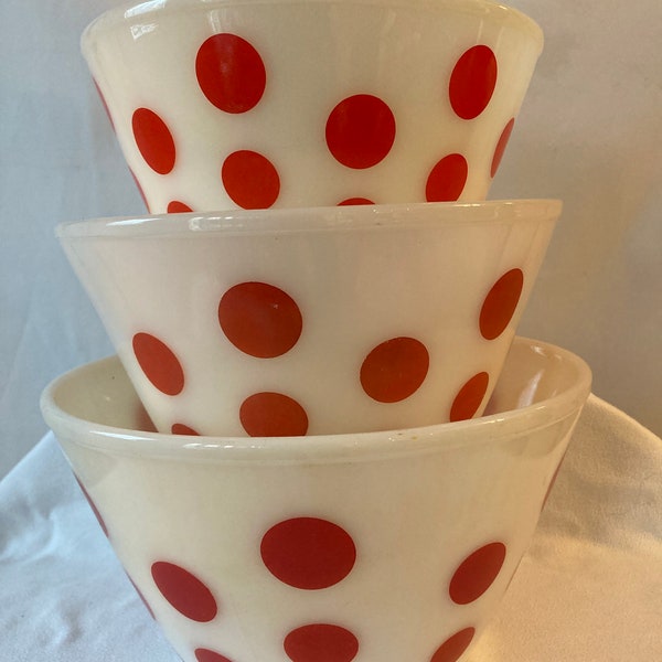 Fire King Red Dot - Etsy