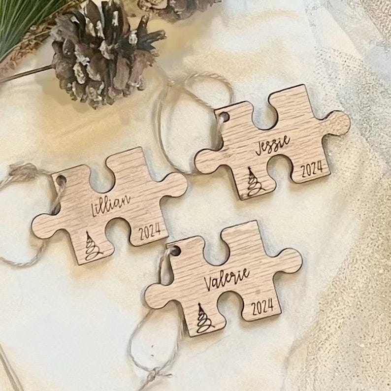 Personalized Puzzle Christmas Ornament, Custom Ornaments With Names ...