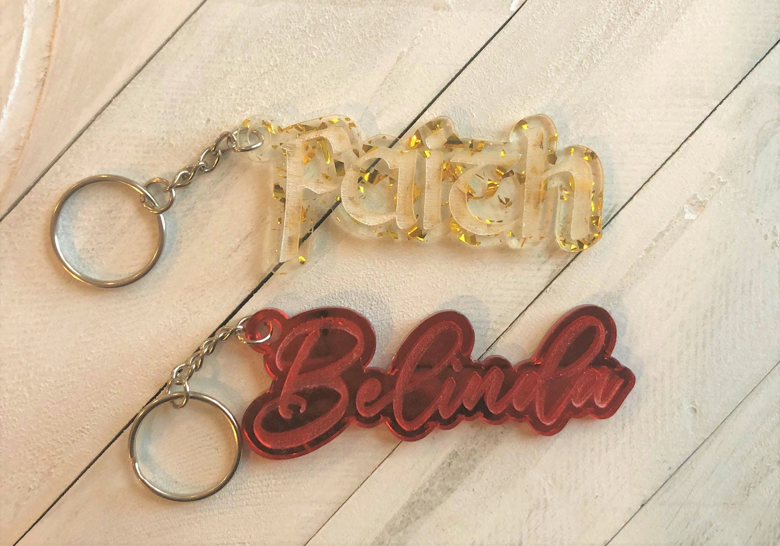 Name Keychain Acrylic Personalized Keychain Custom Name - Etsy