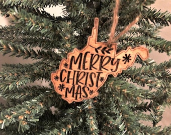 West Virginia University Mountaineers Christmas Tree Ornament - Etsy