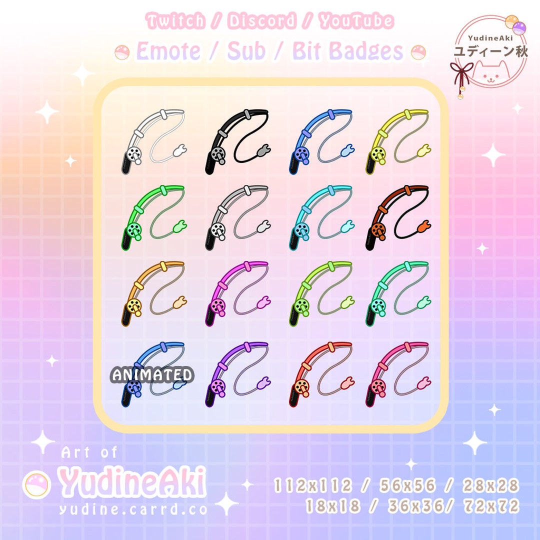 Fishing Rod Bundle B (animated & Static) - Emote /twitch / Youtube ...