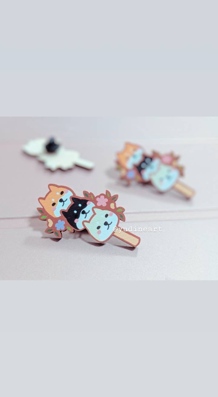 Dango Doge Tooth Fairy Doge Sheepba Doge Wooden Pins - Etsy
