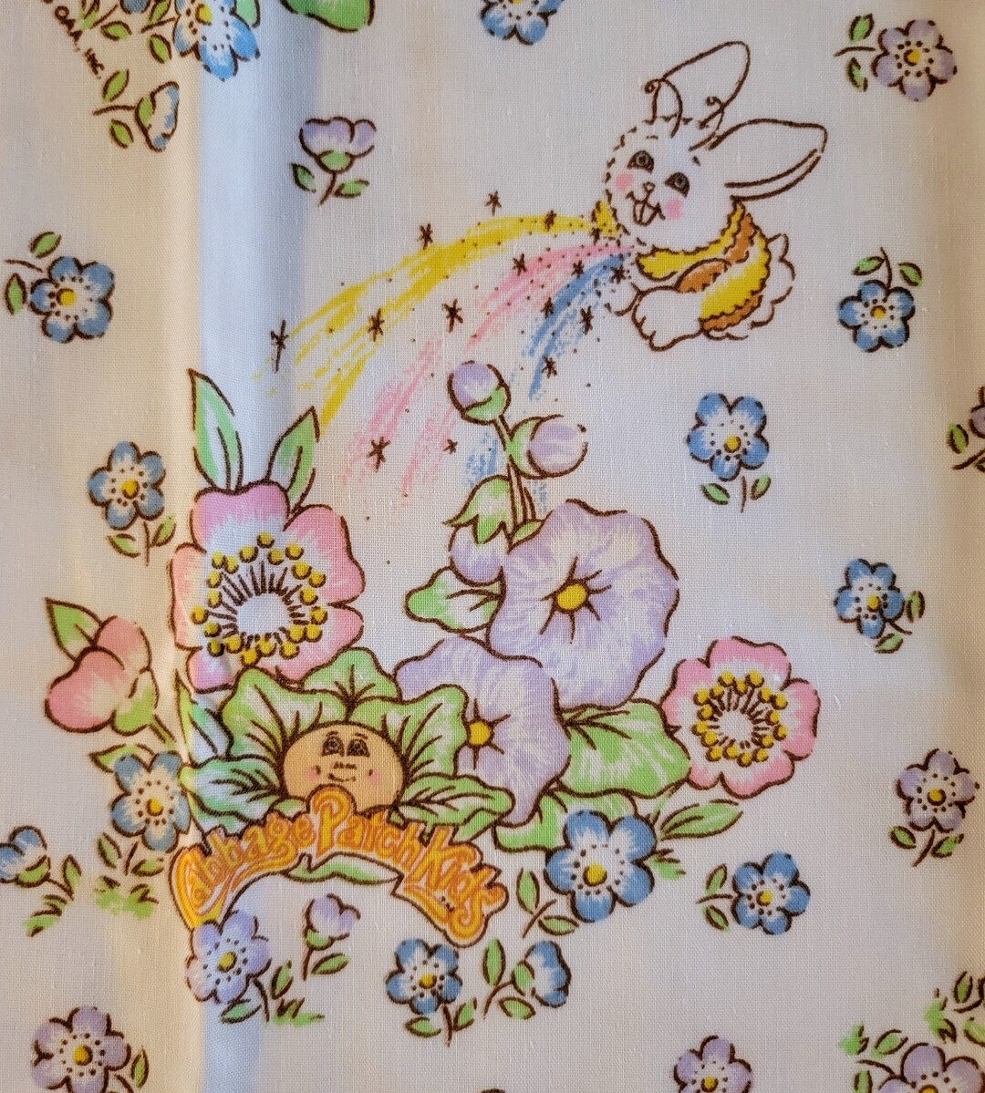 NOS Vintage Cabbage Patch Kids Fitted Sheet by Springs - Twin Size ...