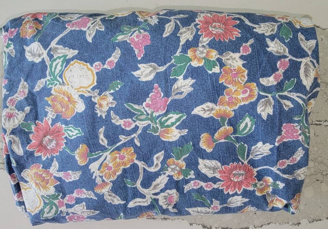 Vintage Polo Ralph Lauren Fitted Sheet With Floral Design - Twin Size ...