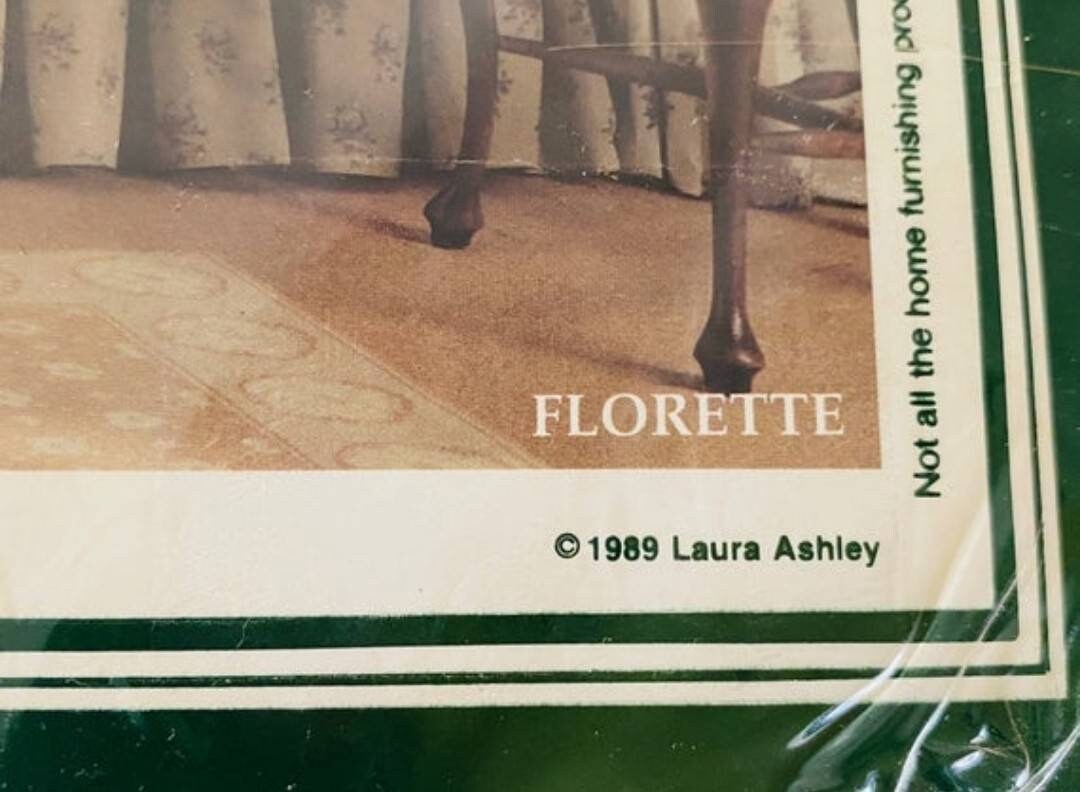 NOS Vintage Laura Ashley Flat Sheet - Florette Pattern - Twin - Etsy