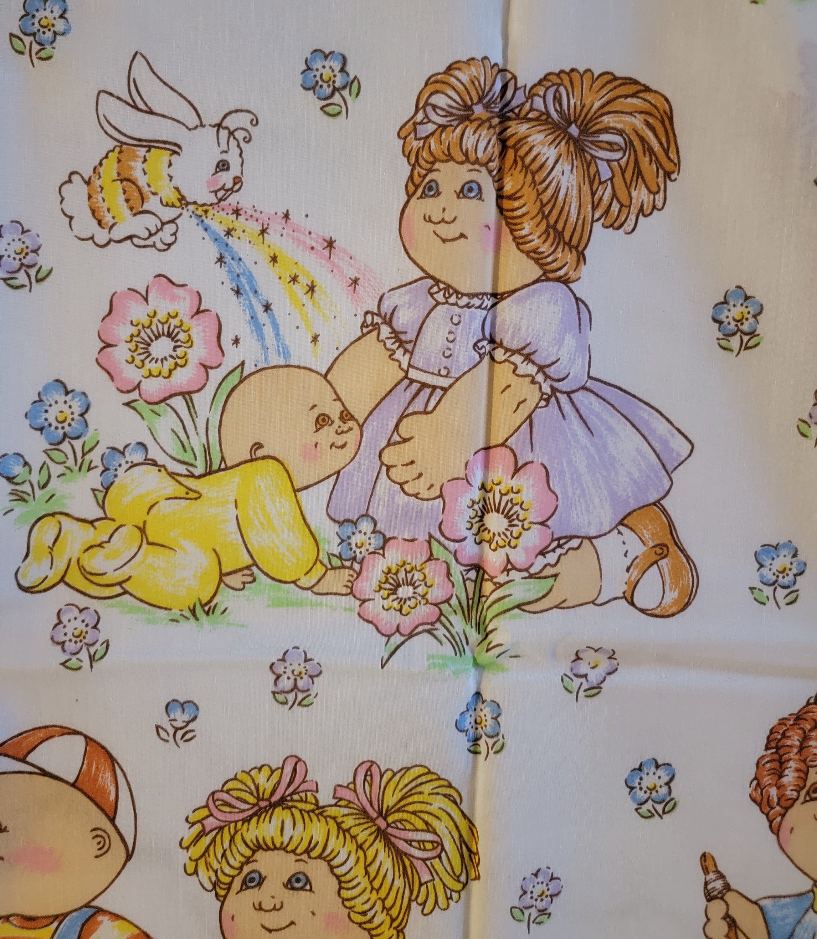 NOS Vintage Cabbage Patch Kids Flat Sheet by Springs - Twin Size [#899 ...