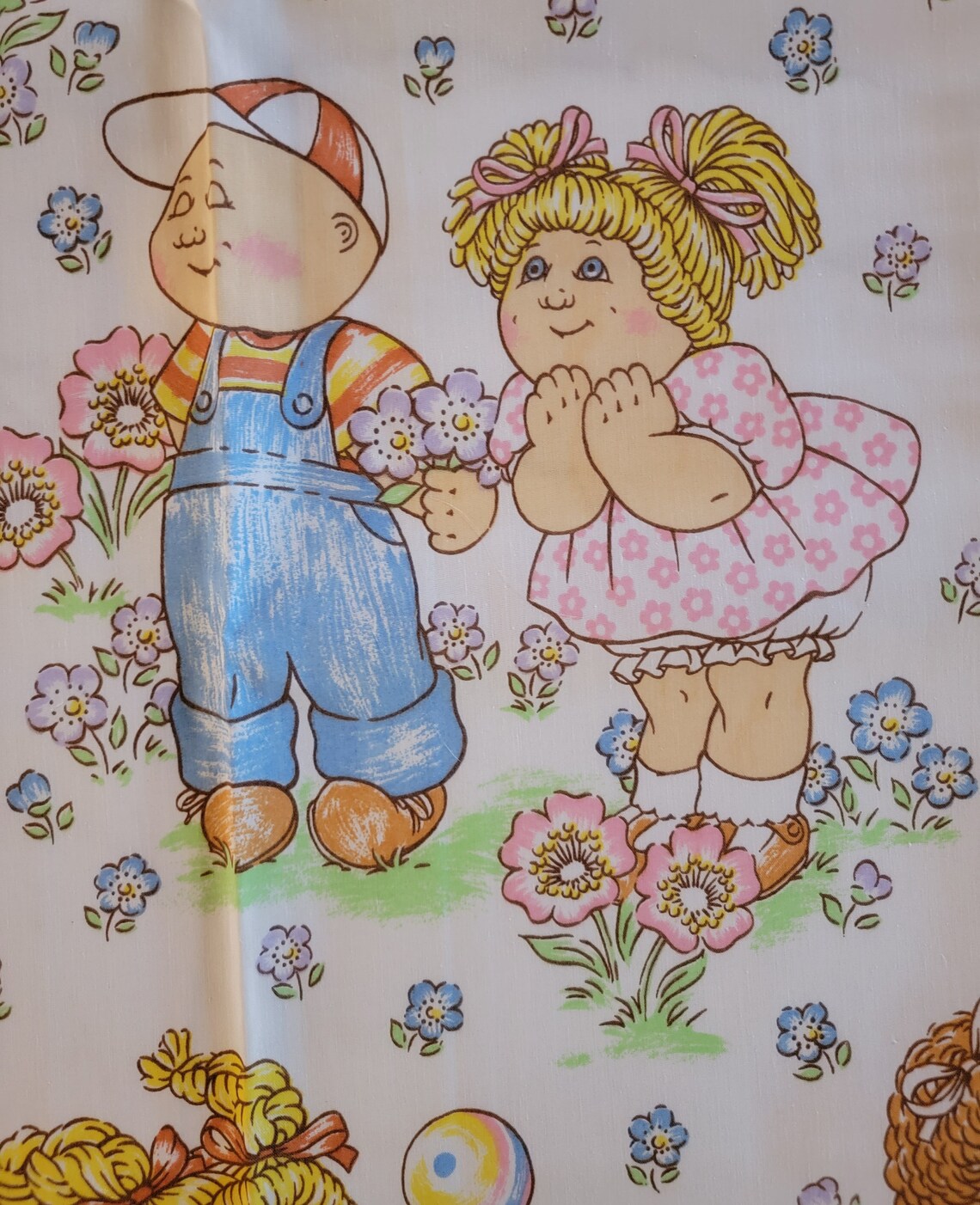 NOS Vintage Cabbage Patch Kids Flat Sheet by Springs - Twin Size [#899 ...