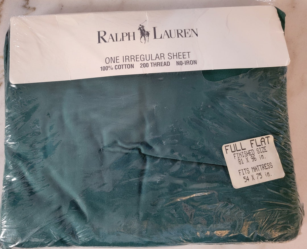 NOS - Vintage Polo Ralph Lauren Full Size Flat Sheet - Green [#892] - Etsy