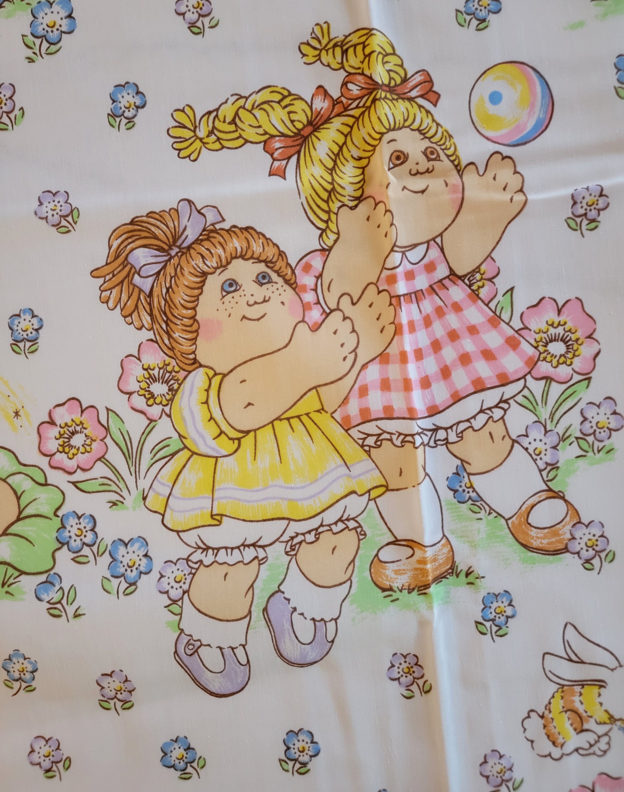 NOS Vintage Cabbage Patch Kids Flat Sheet by Springs - Twin Size [#899 ...