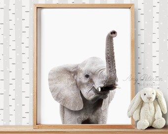 Baby elephant print | Etsy
