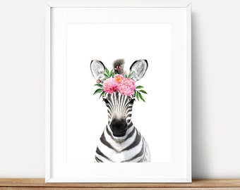 Zebra print flower | Etsy