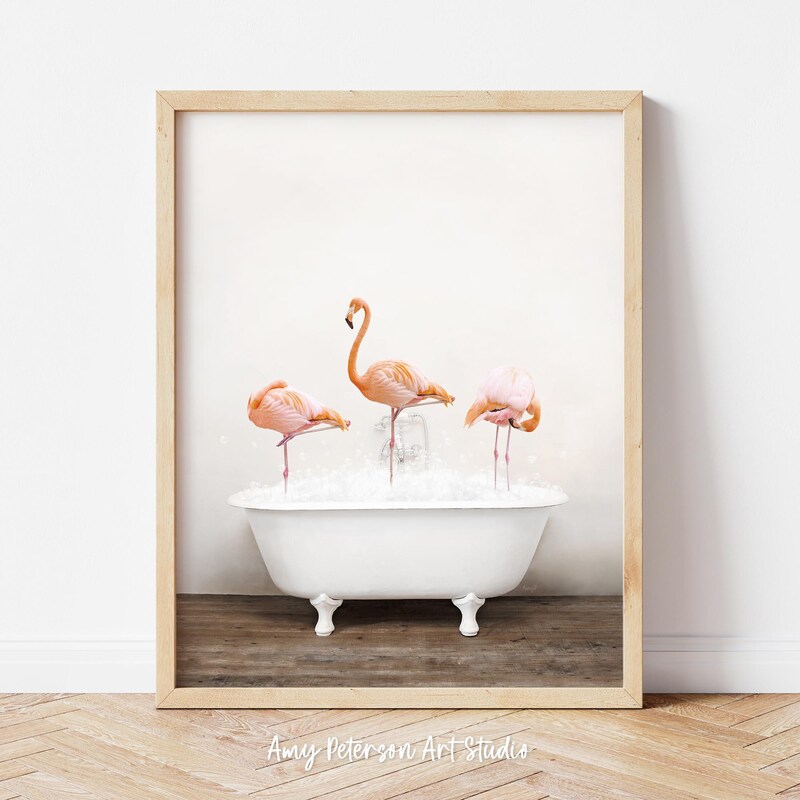 Flamingo Bathroom - Etsy