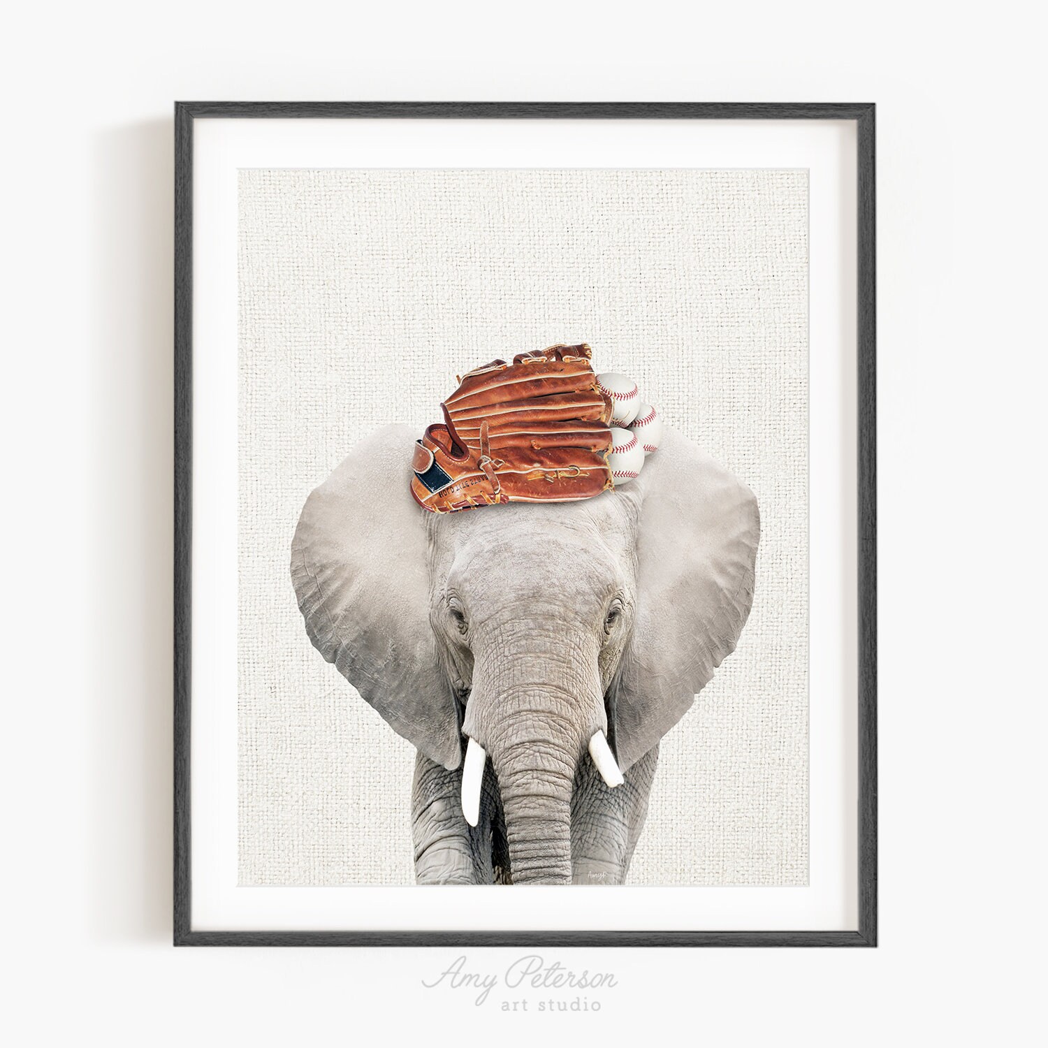 Elephant Playing Baseball