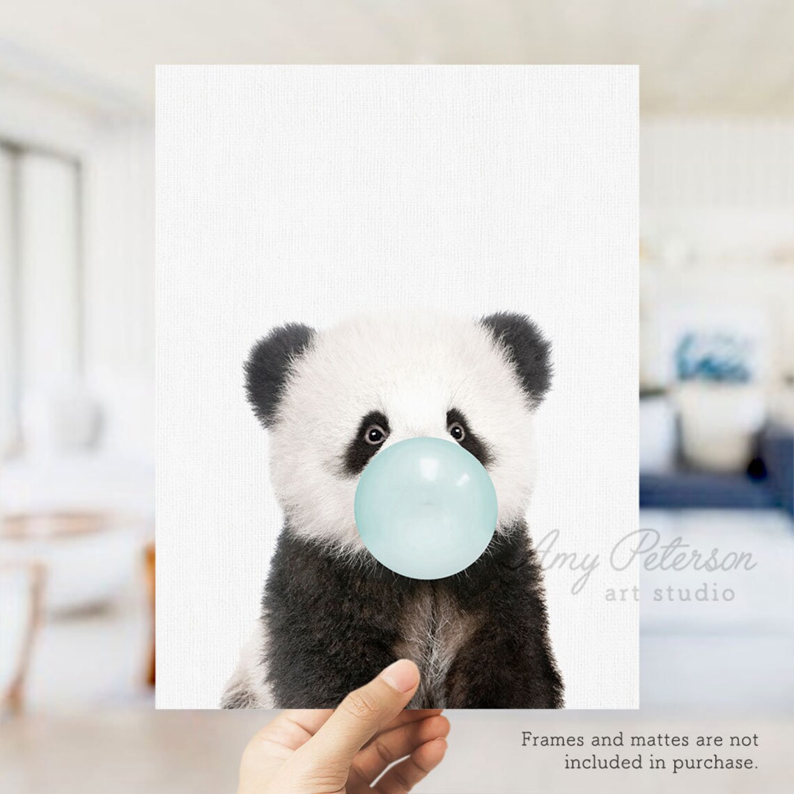 Baby Panda Blowing Bubble Gum Baby Panda Print Woodland - Etsy
