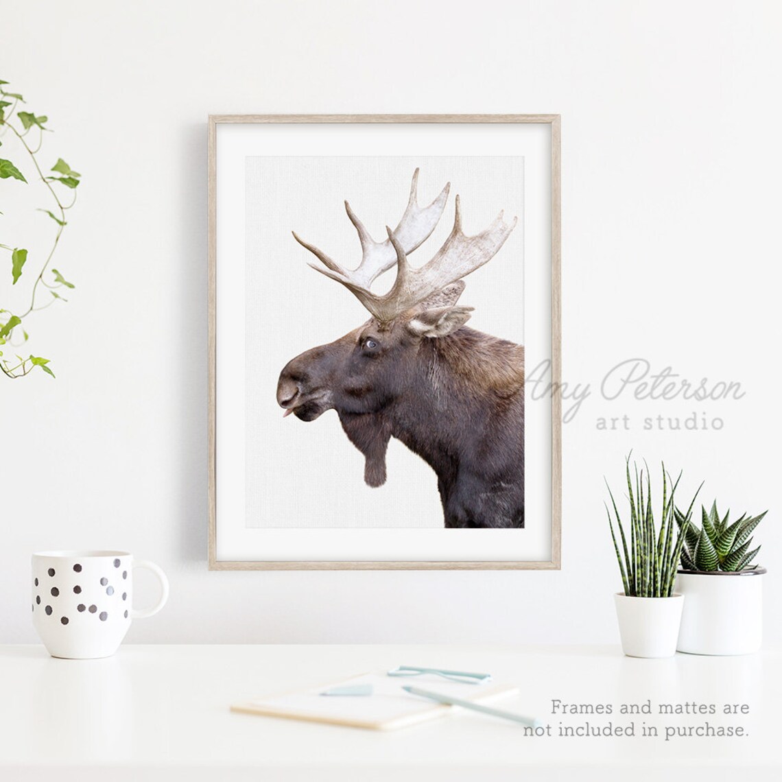 Moose Portrait Moose Photo Print Moose Art Moose Wall Art - Etsy