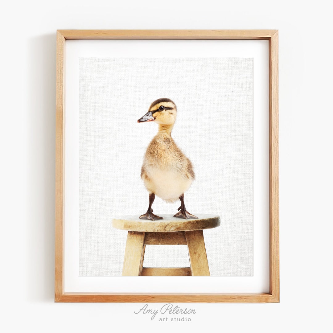 Woodland Duck Standing on Stool as Seen in Homegoods Duck - Etsy