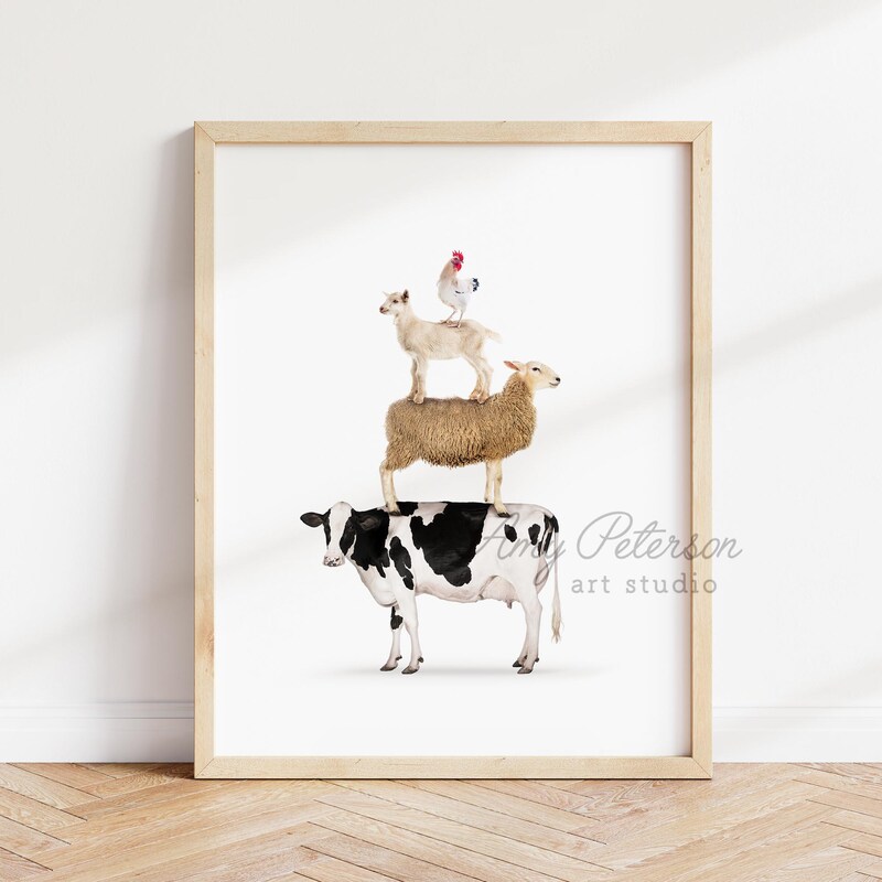 Stacked Farm Animals - Etsy
