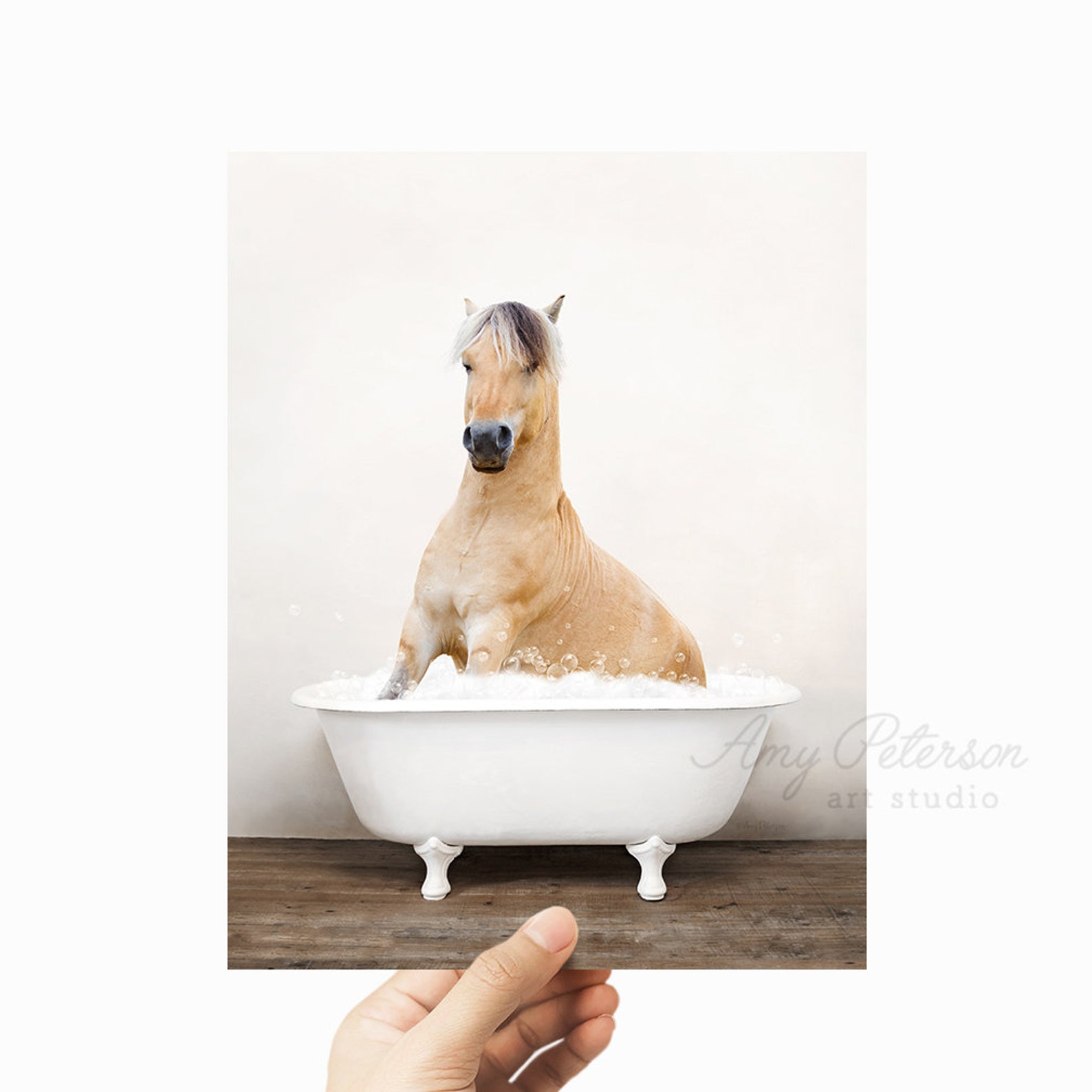 Horse in a Vintage Bathtub Rustic Bath Style Horse in Tub - Etsy