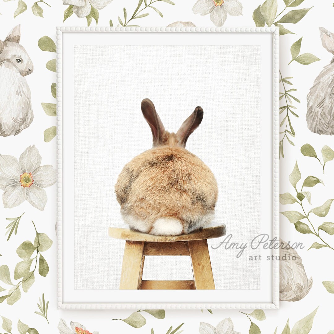Bunny Tail on Stool as Seen in Homegoods, Baby Animal for Nursery ...