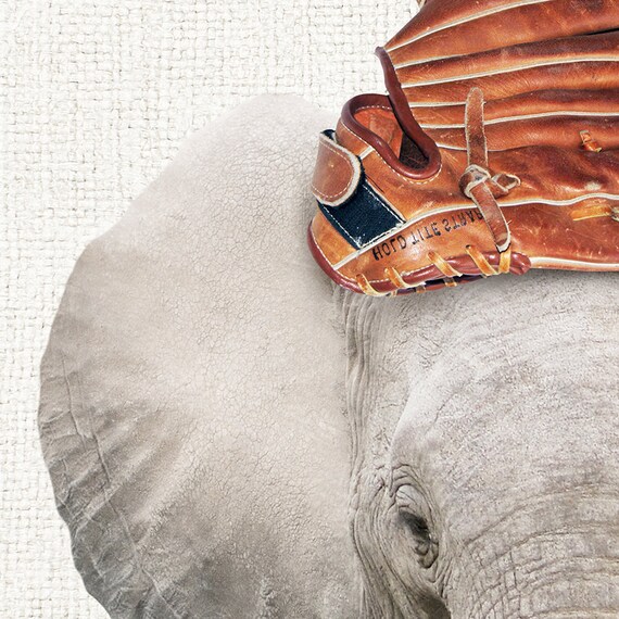 Elephant Playing Baseball