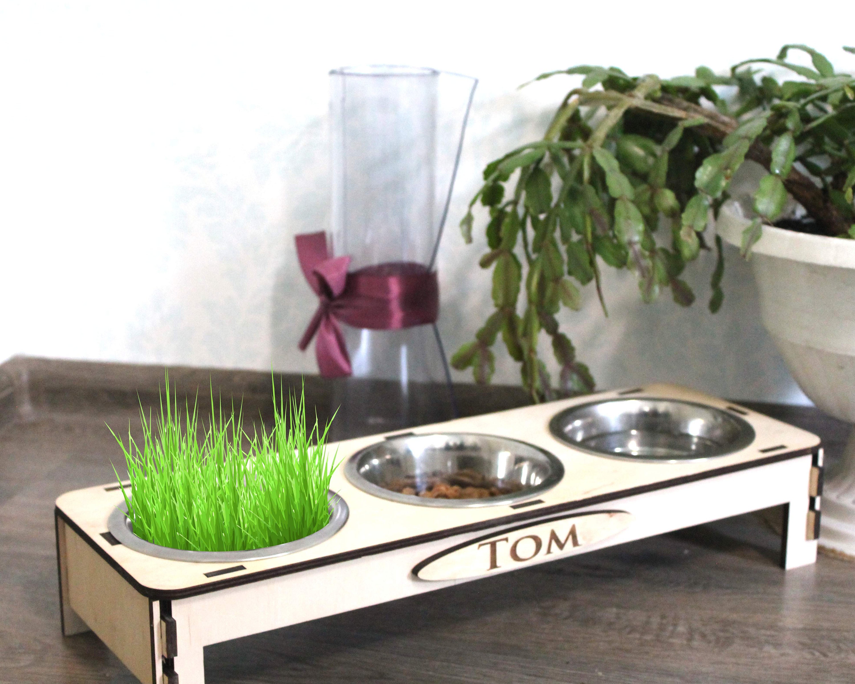 Cat Bowl Stand Cat Feeding Stand Raised Cat Bowl Elevated - Etsy