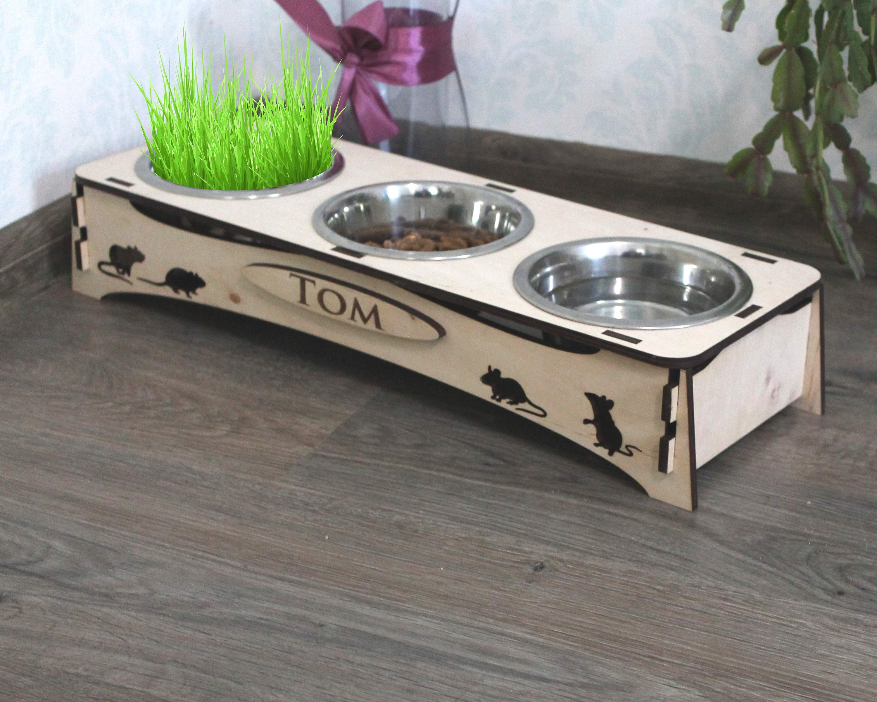 Cat Bowl Stand Cat Feeding Stand Raised Cat Bowl Elevated | Etsy