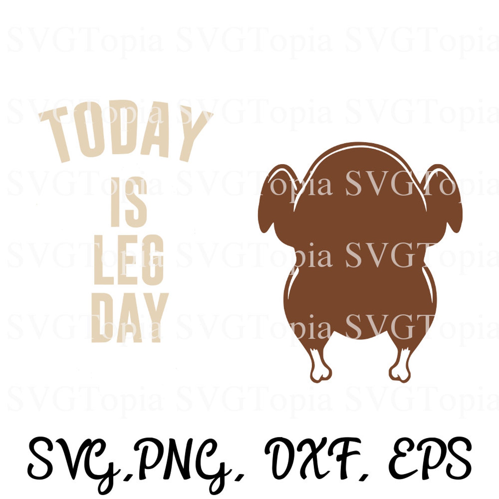 Thanksgiving Turkey Leg Day SVG PNG DXF Eps Clip Art for Die - Etsy