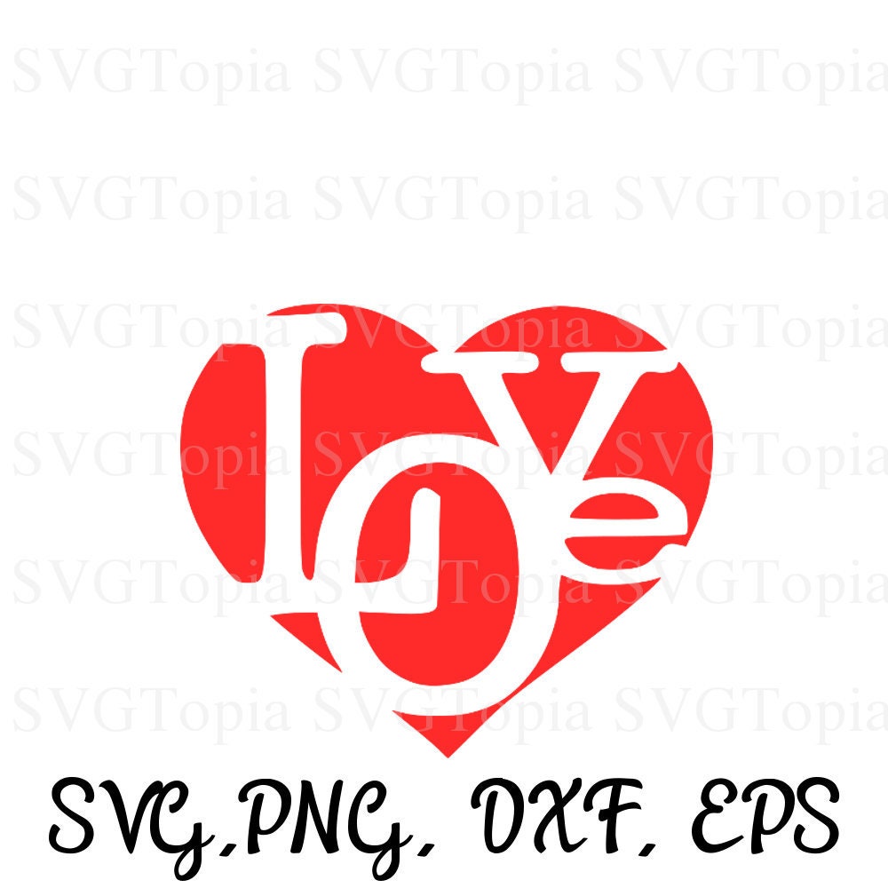 Heart With Love Inside SVG PNG EPS Dxf Clip Art for Teachers | Etsy
