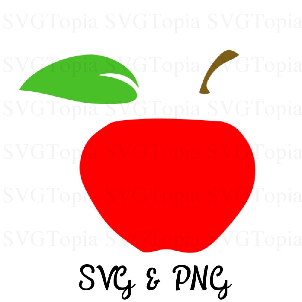 Apple Fruit SVG and PNG Clip Art for Teachers for Die Cut - Etsy