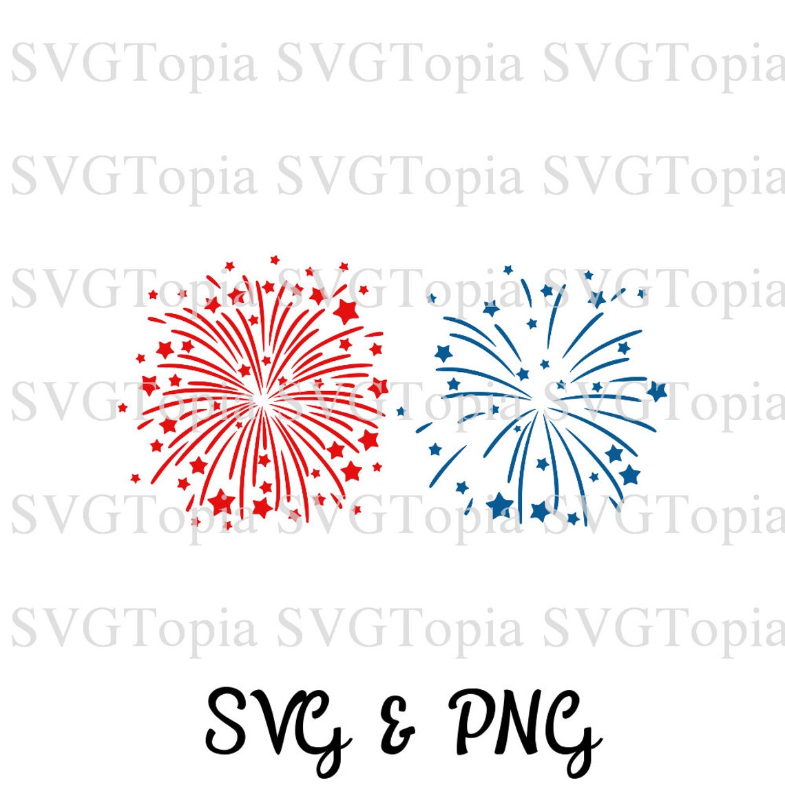 4th of July Fireworks SVG and PNG Clip Art for Die Cut Machines Like ...