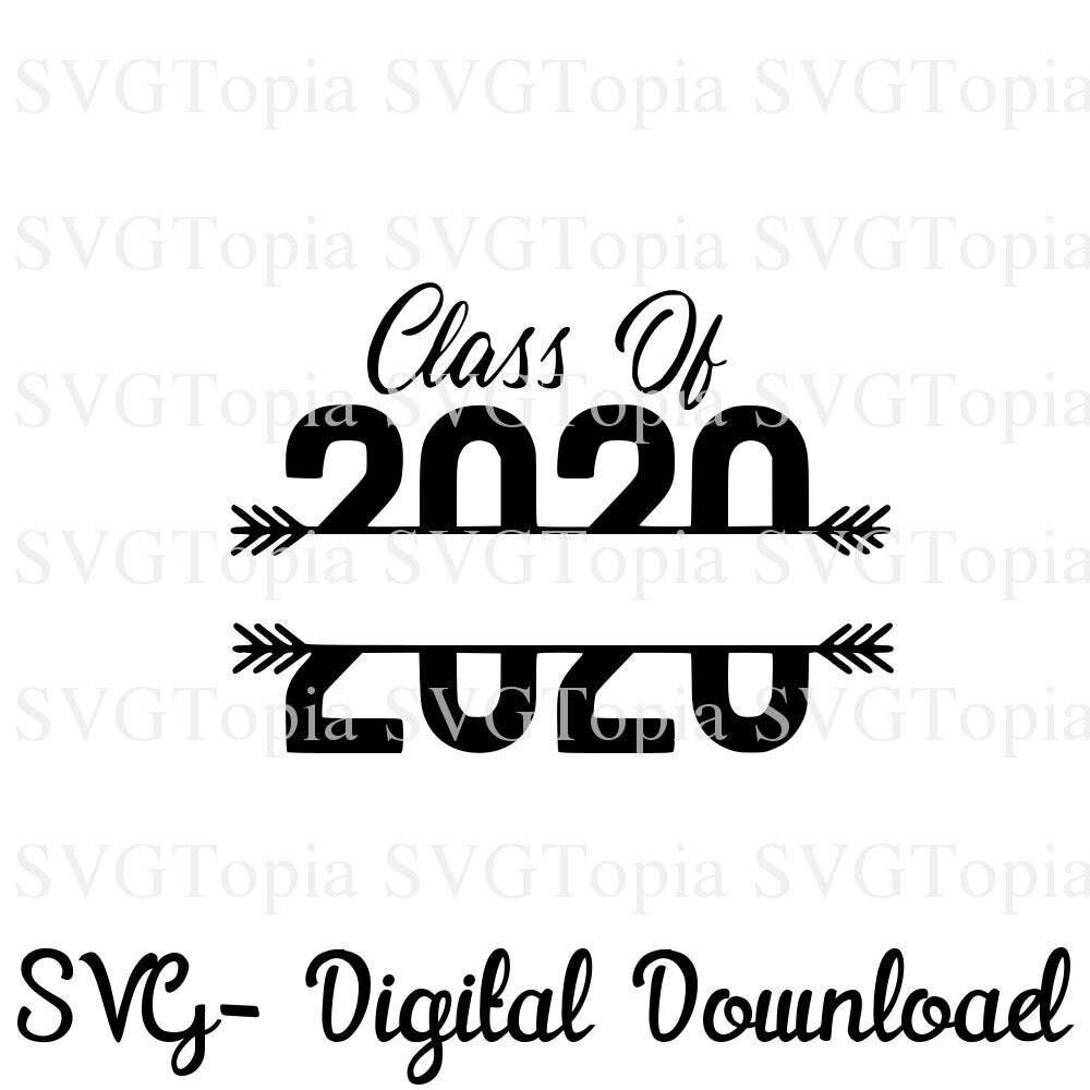 Scrapbooking Papercraft Class of 2020 Graduation Split SVG and PNG Clip ...