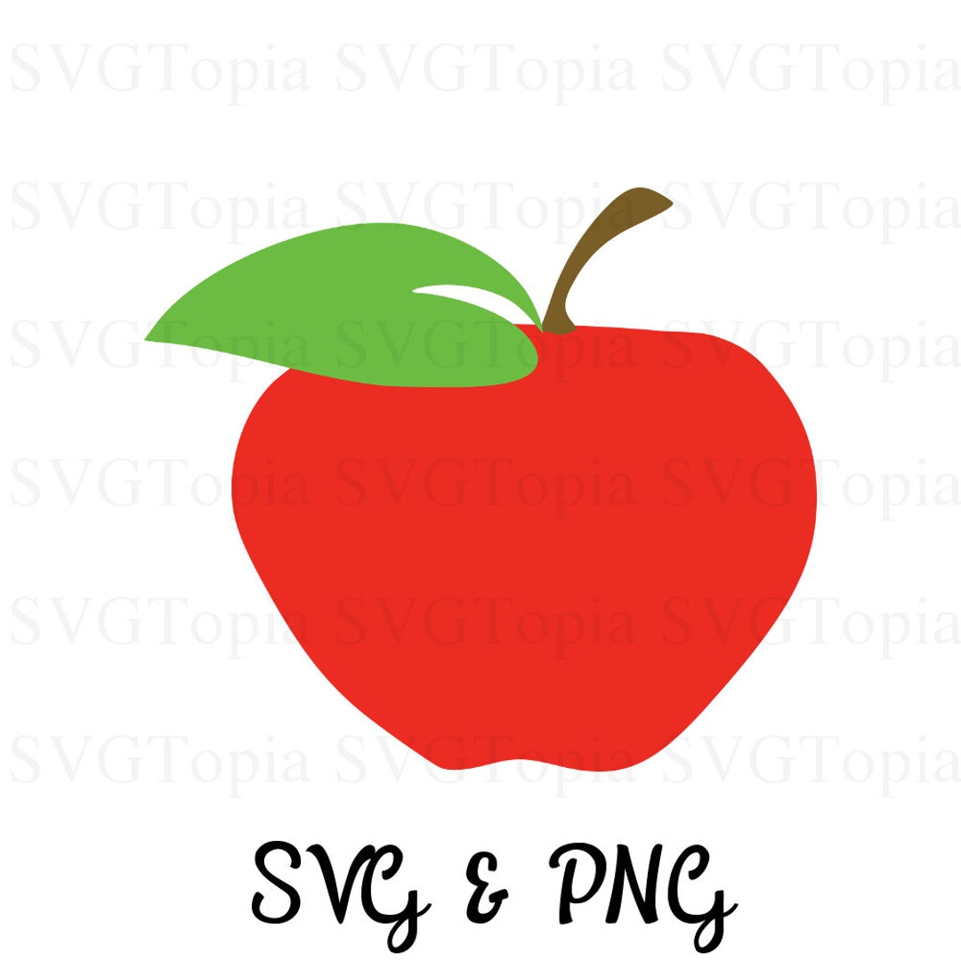 Apple Fruit SVG and PNG Clip Art for Teachers for Die Cut Machines Like ...