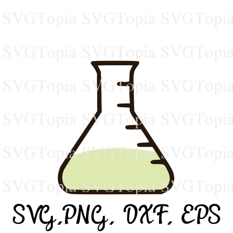 Science Flask SVG PNG EPS Dxf Clip Art for Die Cut Machines Like Cricut ...