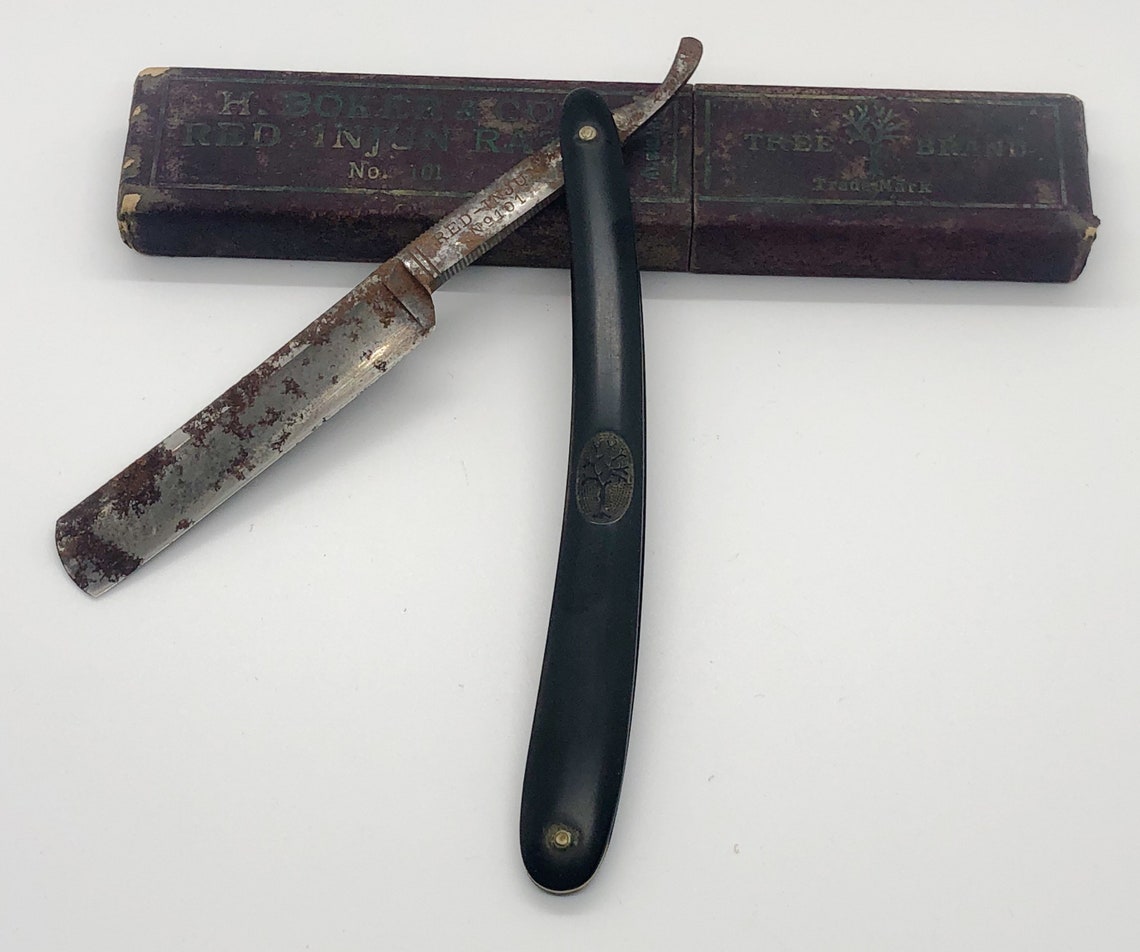 H Boker Red Injun Razor No. 101 - Vintage Straight Razor - Etsy