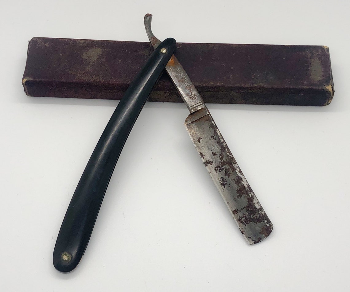 H Boker Red Injun Razor No. 101 - Vintage Straight Razor - Etsy