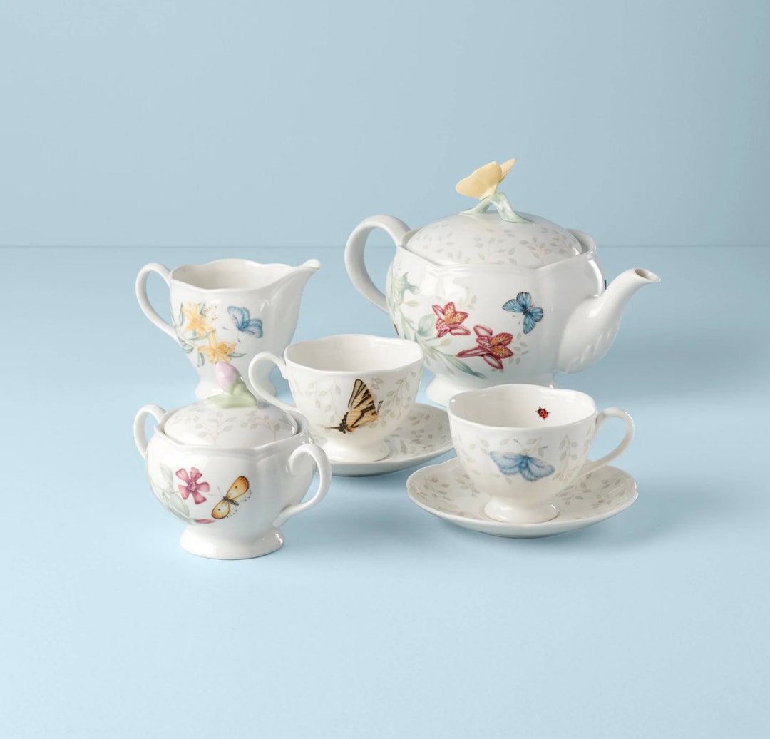 Lenox Butterfly Meadow 9 PC Tea Set - Etsy