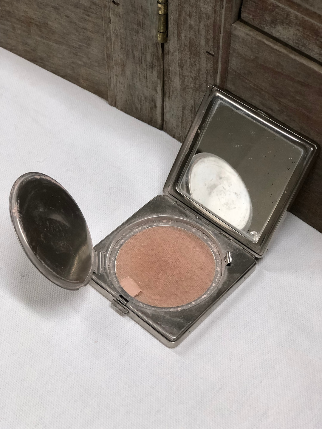 Vintage Square Powder Compact - Etsy